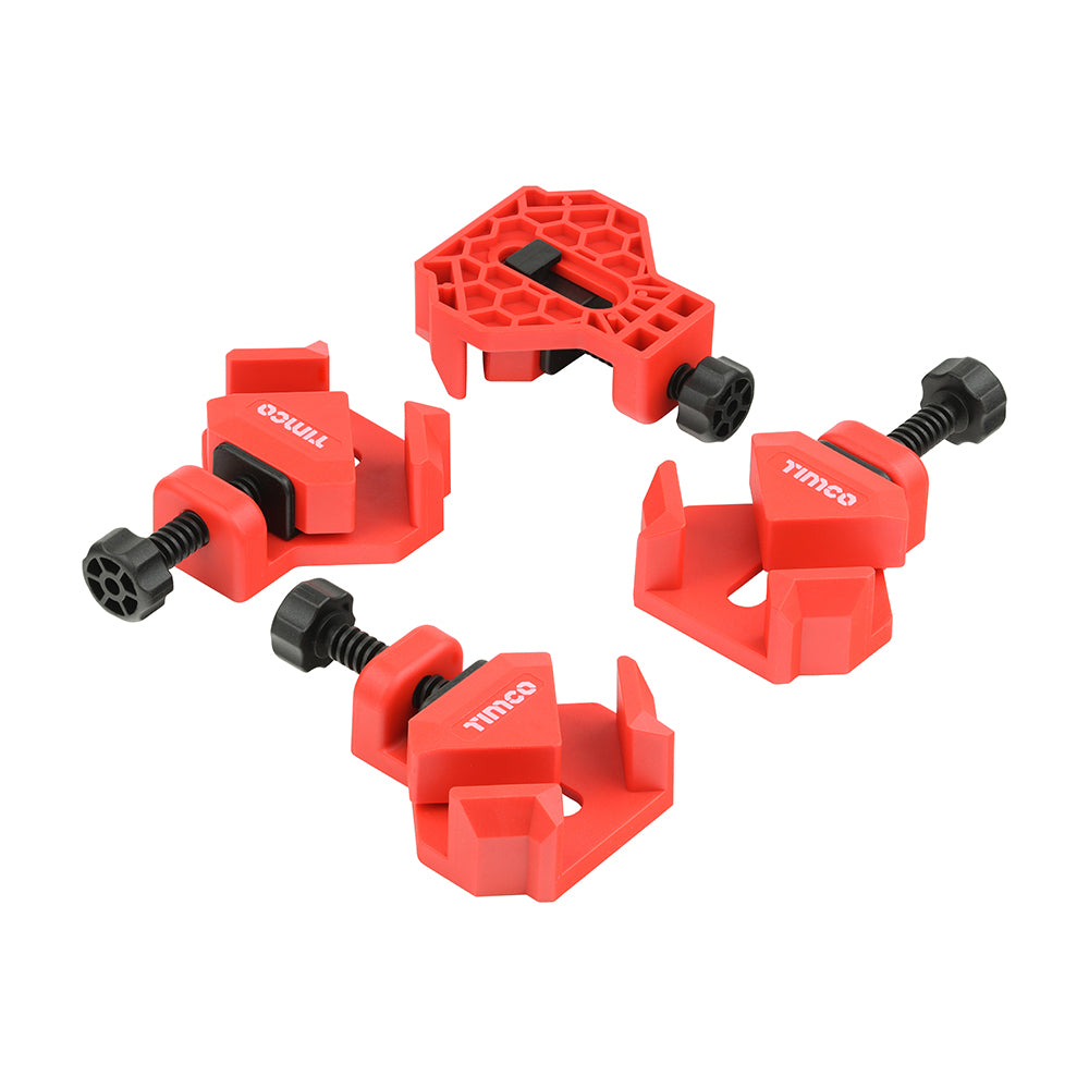 4 Piece Quick Corner Clamp Set | 26mm / 1 Inch Jaw 90 Degree Woodworki ...
