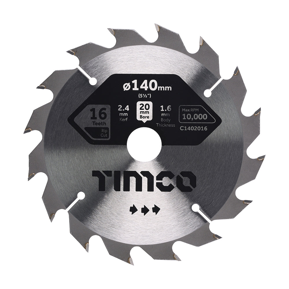 Pack of 1 - TIMCO Circular Saw Blade – Durable Hardwood & MDF Cutting ...