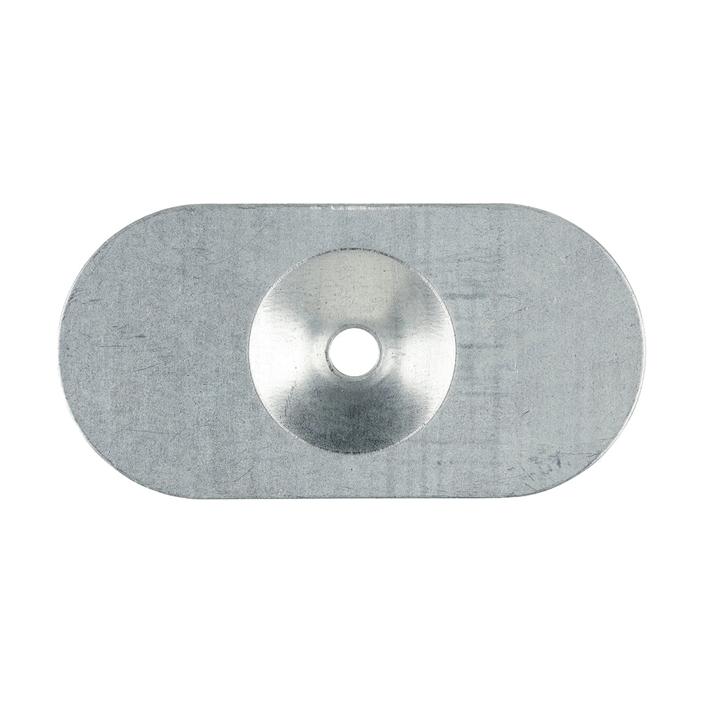 82 x 40mm Galvanised Metal Oval Stress Plates – Pre-Galvanised Fixing ...