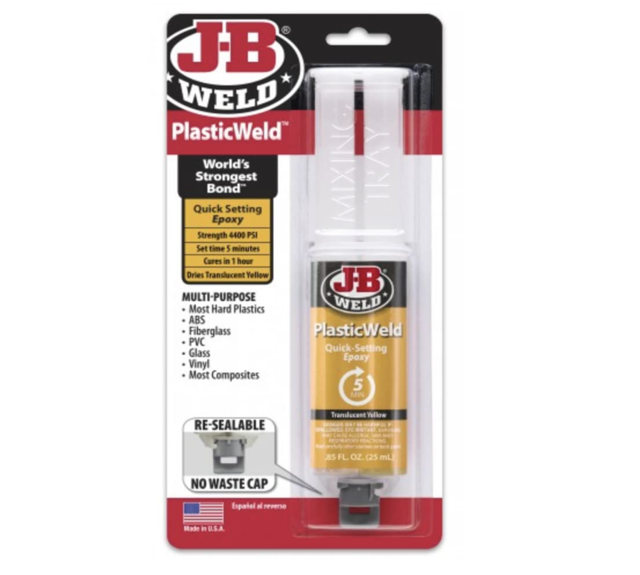 JB Weld PlasticWeld Quick Setting Plastic Epoxy 25 ml – Fixings Direct