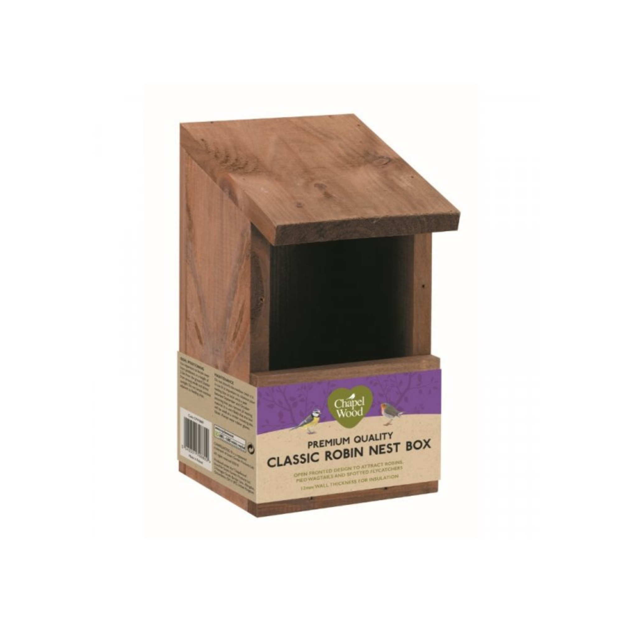Robin Classic Nest Box - FSC Certified Wooden Birdhouse – Fixings Direct