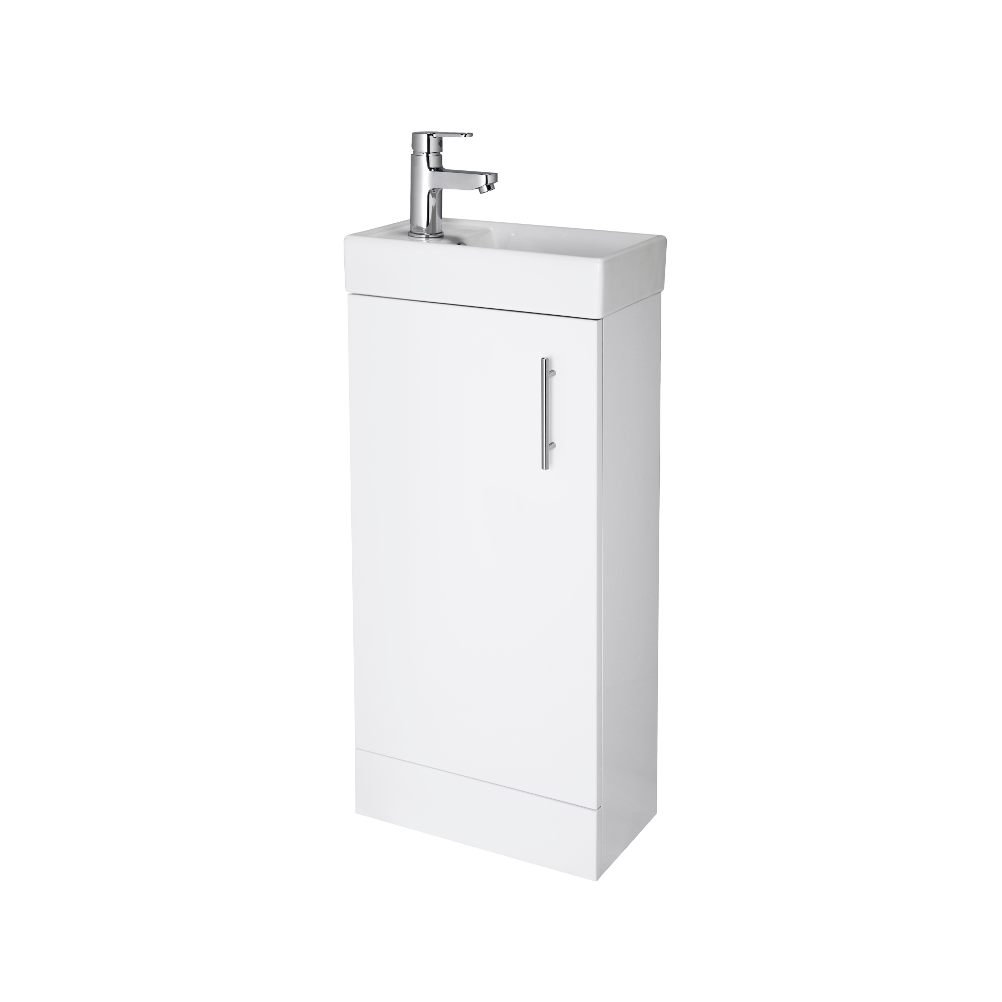 James Parker - Paris Compact Floor Standing Vanity Unit Single Door wi ...