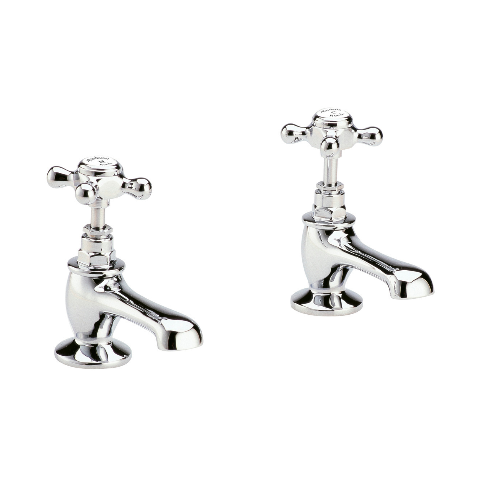 James Parker - White New York Crosshead Taps for Basin with Handle ...