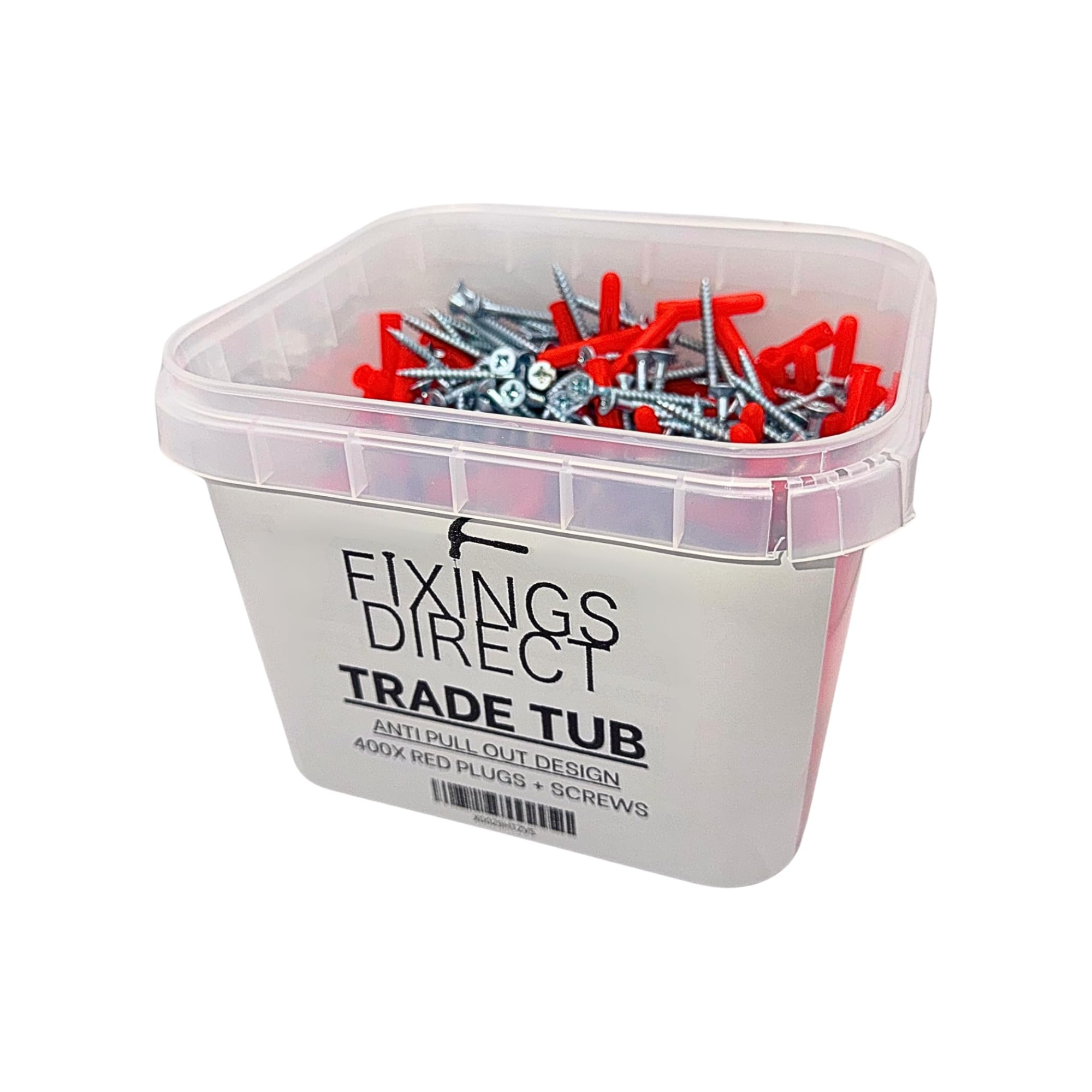 400pcs Wall Plugs & Screw Trade Tub Set, Fasteners for Plasterboard Fi ...