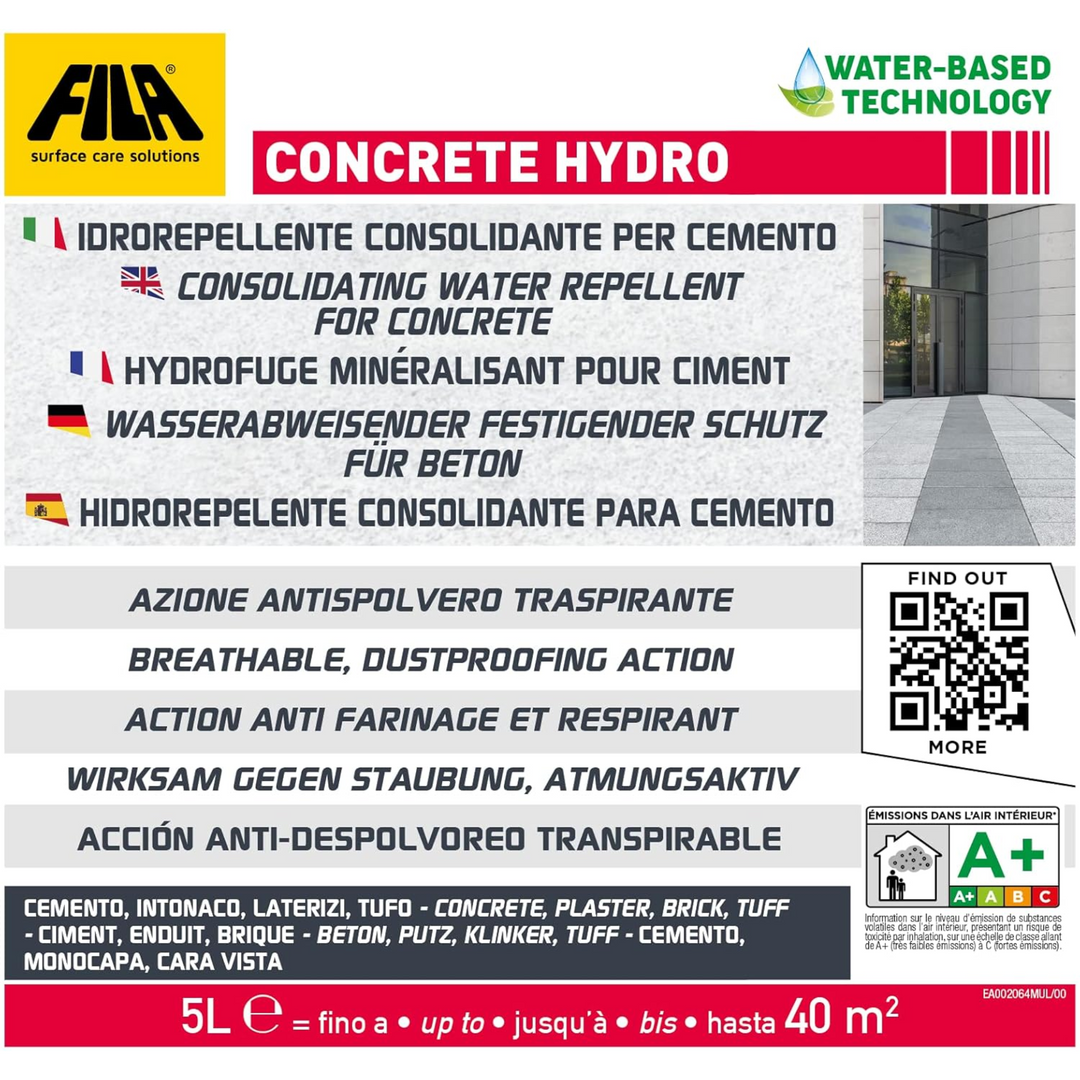 FILA Surface Care Solutions CONCRETE HYDRO – Transparent Water-Repelle ...
