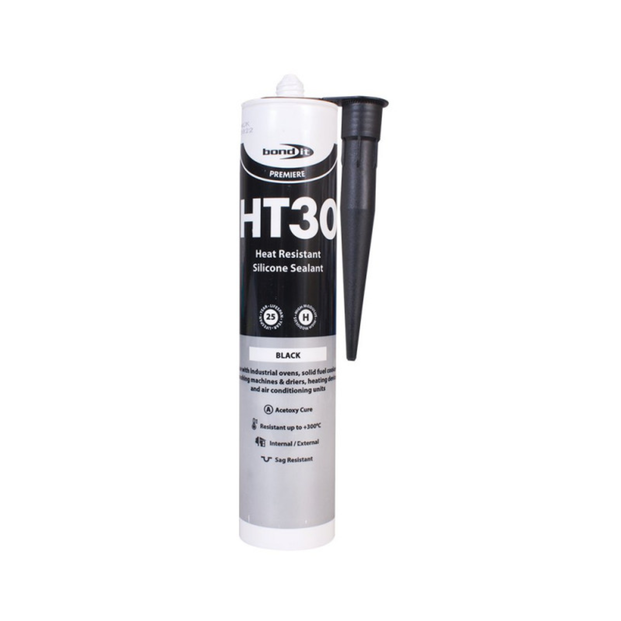 Bond It HT30 High Temp Silicone Black 310ml – Fixings Direct